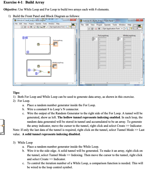 Exercise 4 1 Build Array Objective Use While Loop