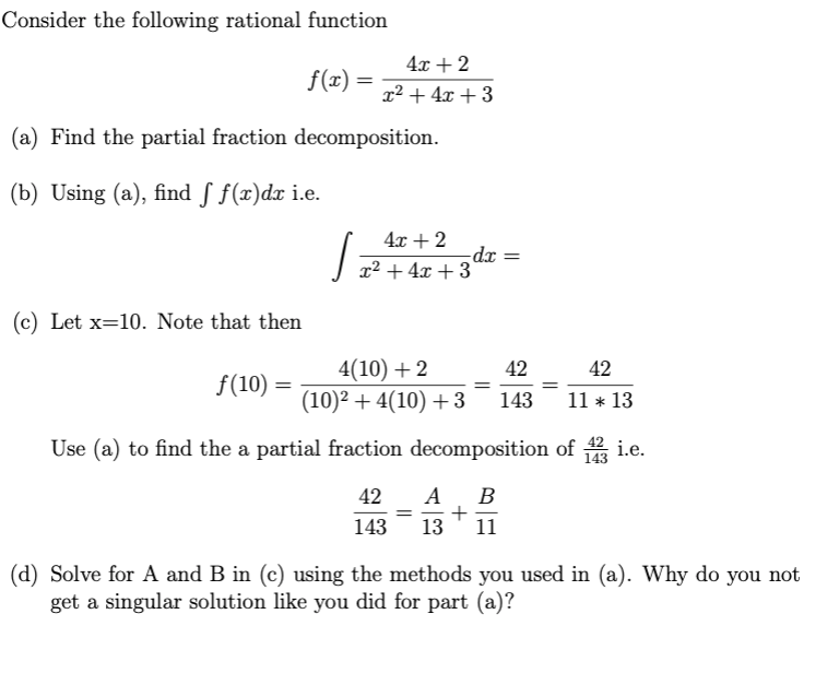 Solved Consider the following rational function 4.0 +2 f(1) | Chegg.com