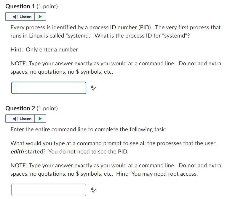 Solved Every process is identified by a process ID number | Chegg.com