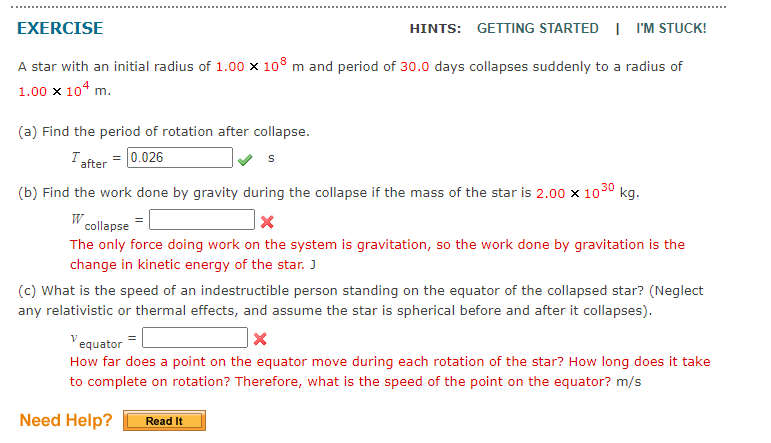 Solved A star with an initial radius of 1.00×108 m and | Chegg.com