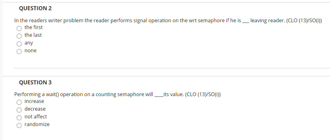 Solved Question 2 In The Readers Writer Problem The Reader