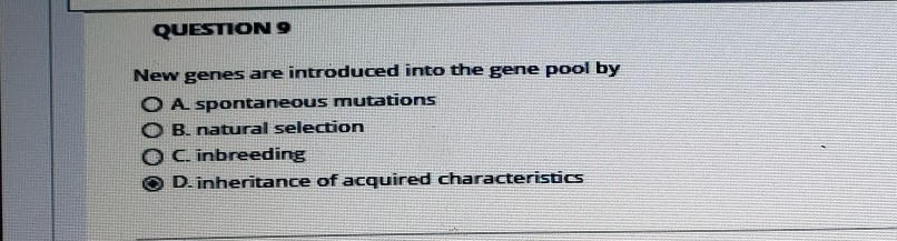 Solved QUESTION 9 New genes are introduced into the gene | Chegg.com