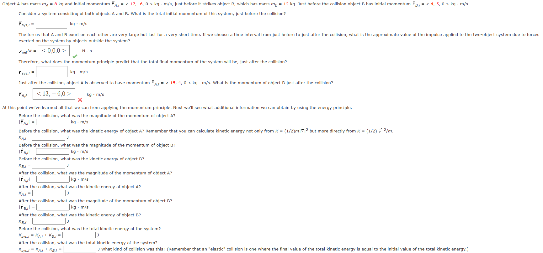 Solved Consider a system consisting of both objects A and B. | Chegg.com