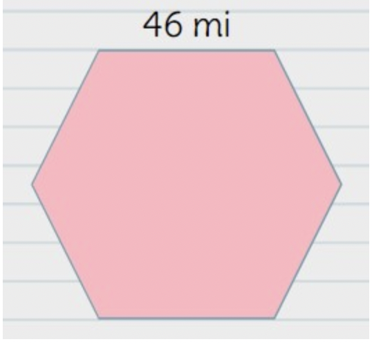 Solved Calculate the area of the regular hexagon shown. | Chegg.com