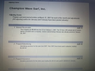 Champion Wave Surf, Inc. 1 biener 1 iecinates 2 | Chegg.com