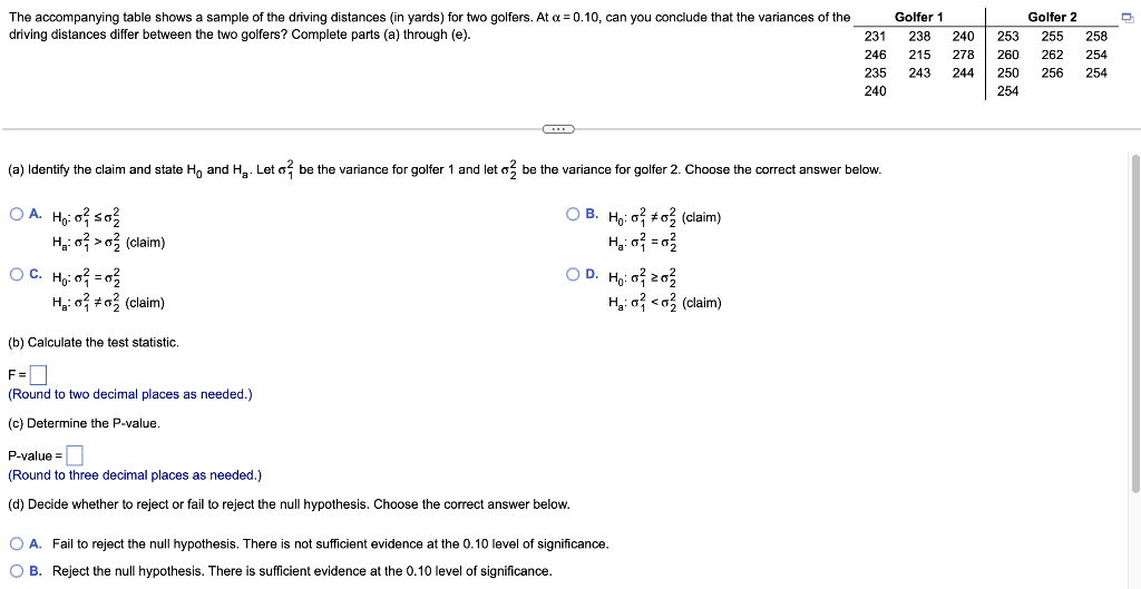 Solved The accompanying table shows a sample of the driving | Chegg.com