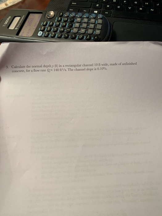 Solved 3. Calculate the normal depth y (i) in a rectangular | Chegg.com