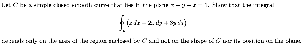 Solved Let C be a simple closed smooth curve that lies in | Chegg.com
