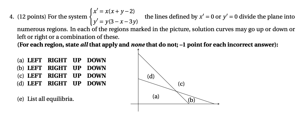 Solved 4. (12 points) For the system | Chegg.com