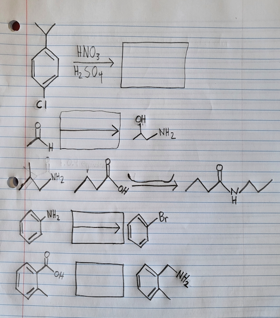 Solved CI ام A -NH2 HNO3 H₂ 504 سله بحملة بان - NH2 OH OH | Chegg.com