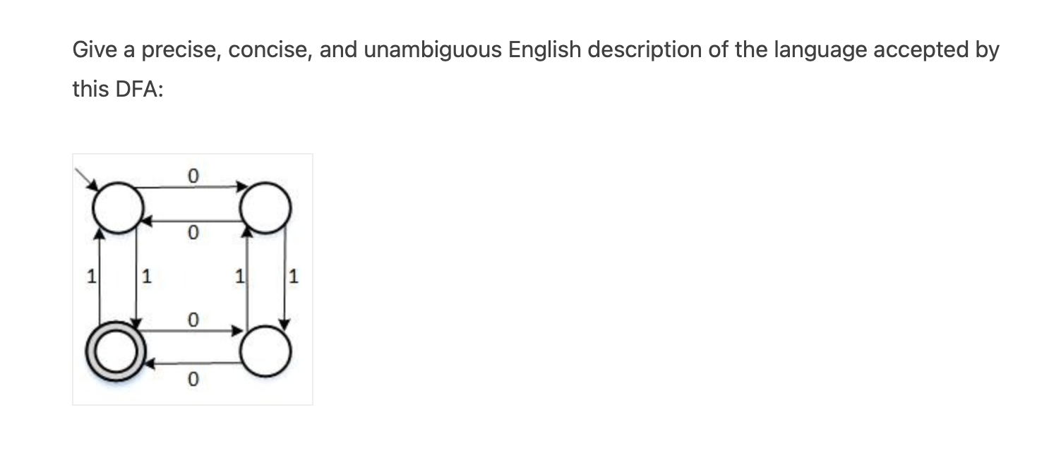 Solved Give a precise, concise, and unambiguous English | Chegg.com