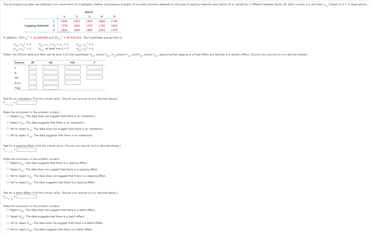 Solved In addition, ΣΣΣxijk2=16,809,836 and | Chegg.com