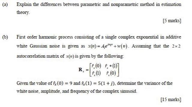 Solved Explain the differences between parametric and | Chegg.com