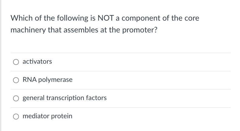 Solved Which of the following is NOT a component of the core | Chegg.com