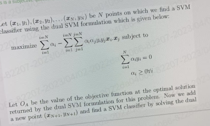 Solved Let (x1,y1),(x2,y2),…(xN,yN) be N points on which we | Chegg.com
