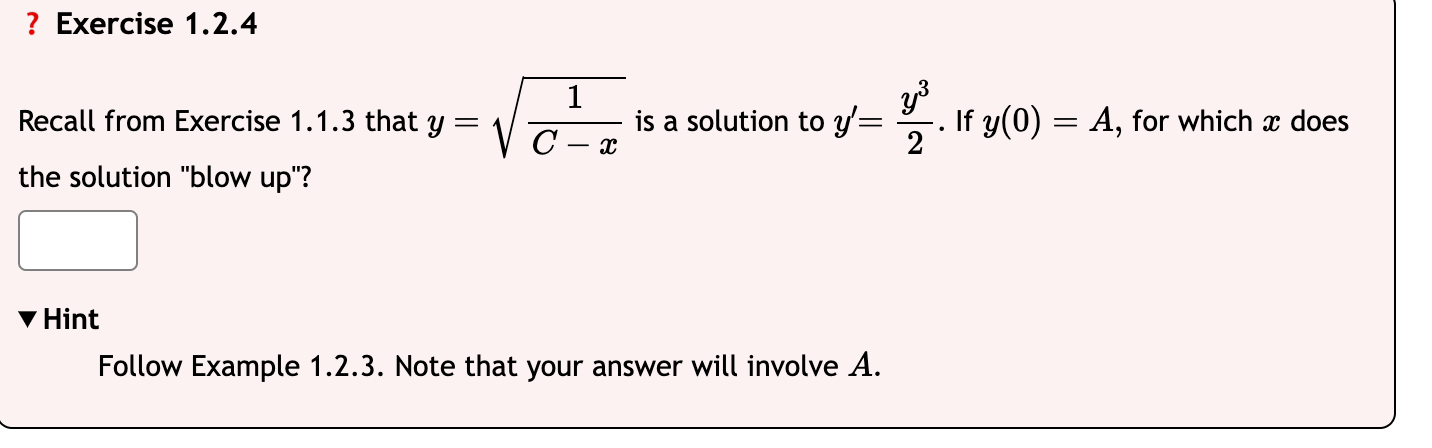 Solved ? Exercise 1.2.4Recall from Exercise 1.1.3 that | Chegg.com Solved ? Exercise 1.2.4Recall from Exercise 1.1.3 that | Chegg.com