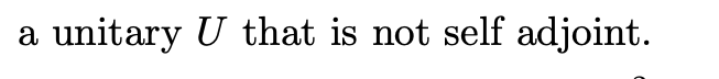 Solved Give an example of...a unitary U that is not self | Chegg.com