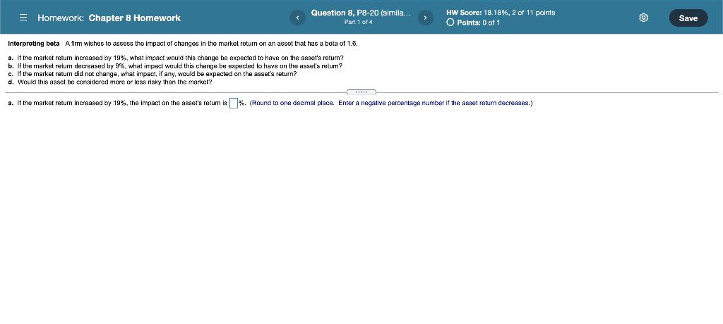 Solved = Homework: Chapter 8 Homework Question 8, P8-20 | Chegg.com