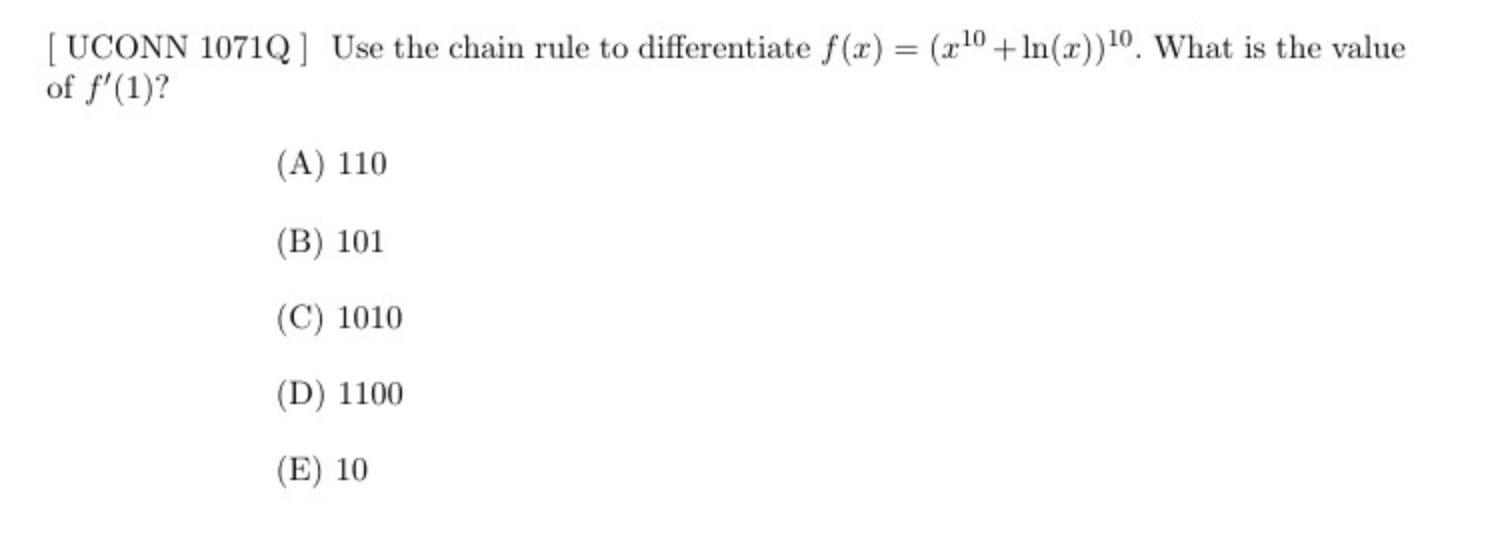 Solved [ UCONN 1071Q] ] Use the chain rule to differentiate | Chegg.com