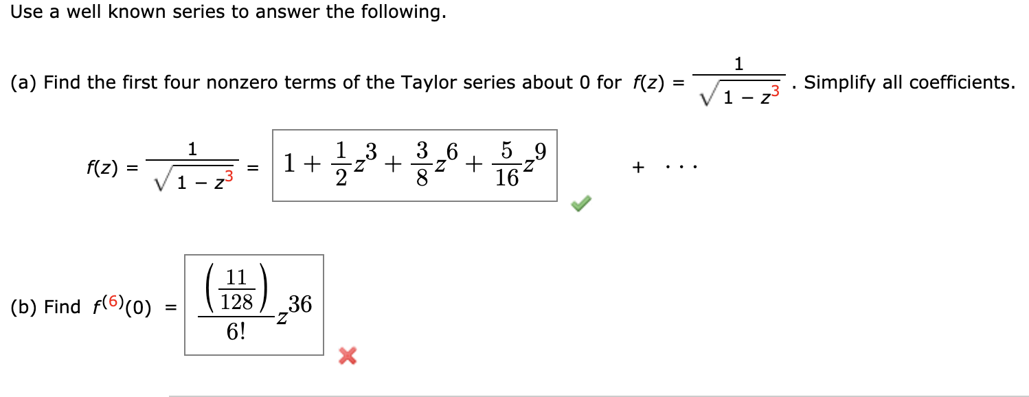 Solved Use a well known series to answer the following. (a) | Chegg.com