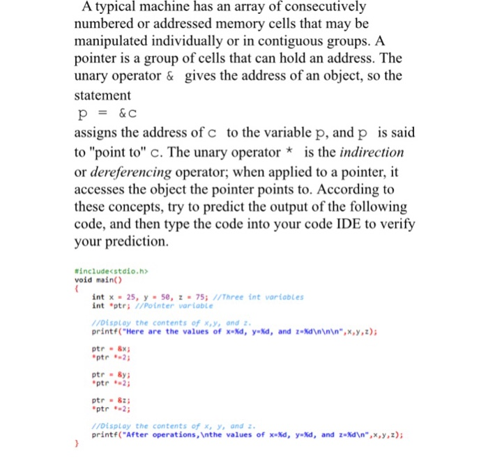 Solved A typical machine has an array of consecutively | Chegg.com