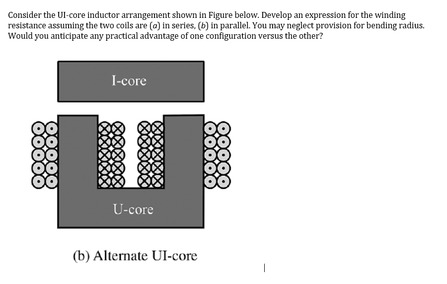 Solved Consider the UI-core inductor arrangement shown in | Chegg.com
