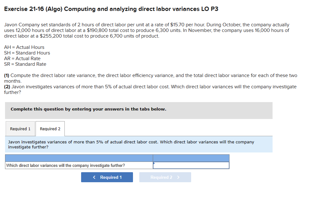 Solved Exercise 21-16 (Algo) Computing and analyzing direct | Chegg.com