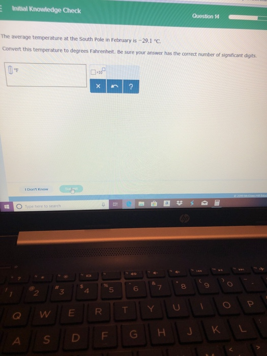 Solved Initial Knowledge Check Question 14 The average | Chegg.com