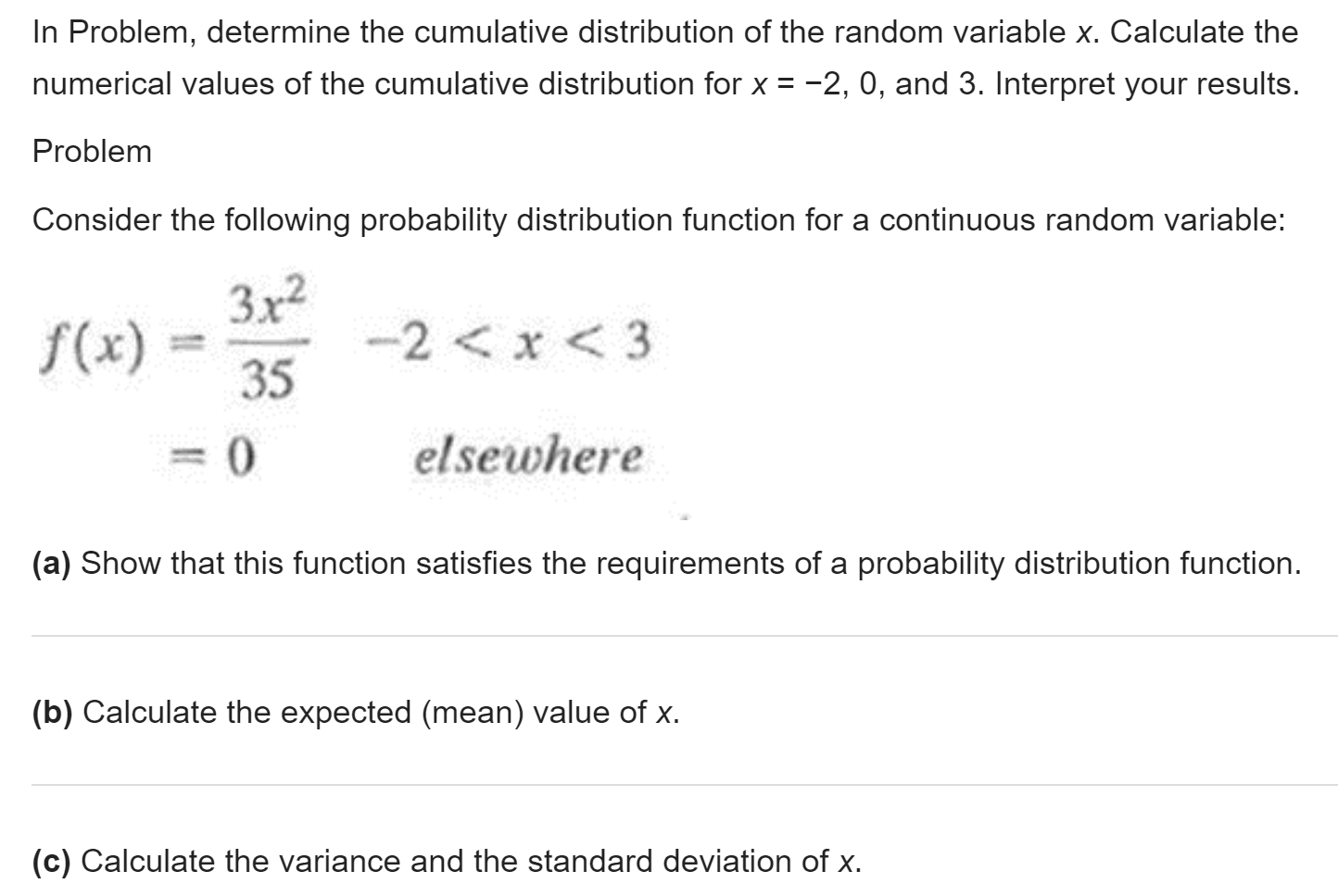Solved In Problem, determine the cumulative distribution of | Chegg.com