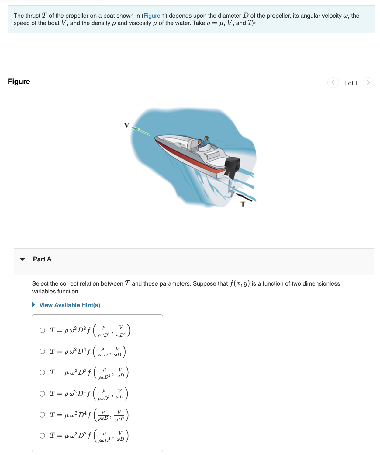 Solved The thrust T of ﻿the propeller on ﻿a boat shown | Chegg.com