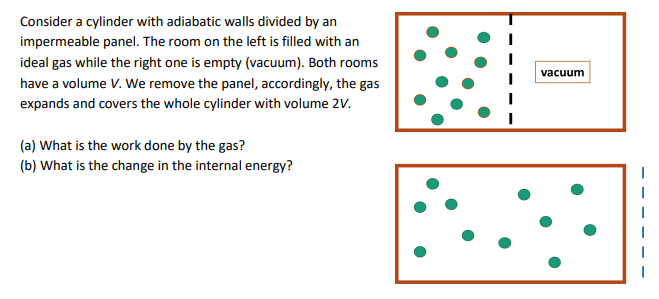 Solved Consider a cylinder with adiabatic walls divided by | Chegg.com