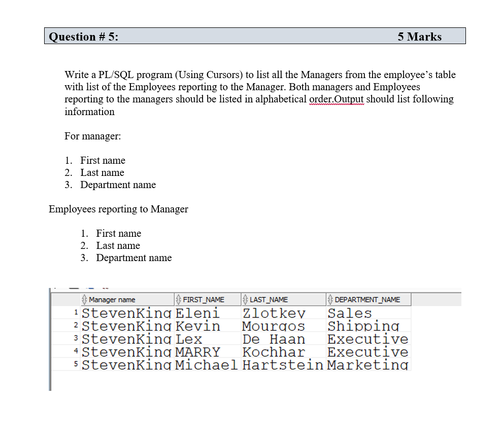 Solved Question # 1: Create a P1/SQL subprogram, which has | Chegg.com
