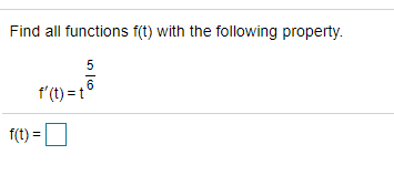 Solved Find all functions f(t) with the following property. | Chegg.com