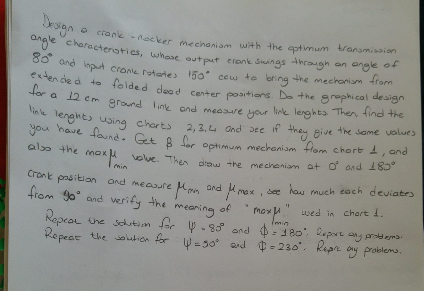 extended to folded dead center positions. Do the | Chegg.com