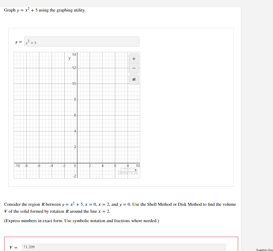 Solved Graph Y x2 5 Using The Graphing Utility Y Consider Chegg