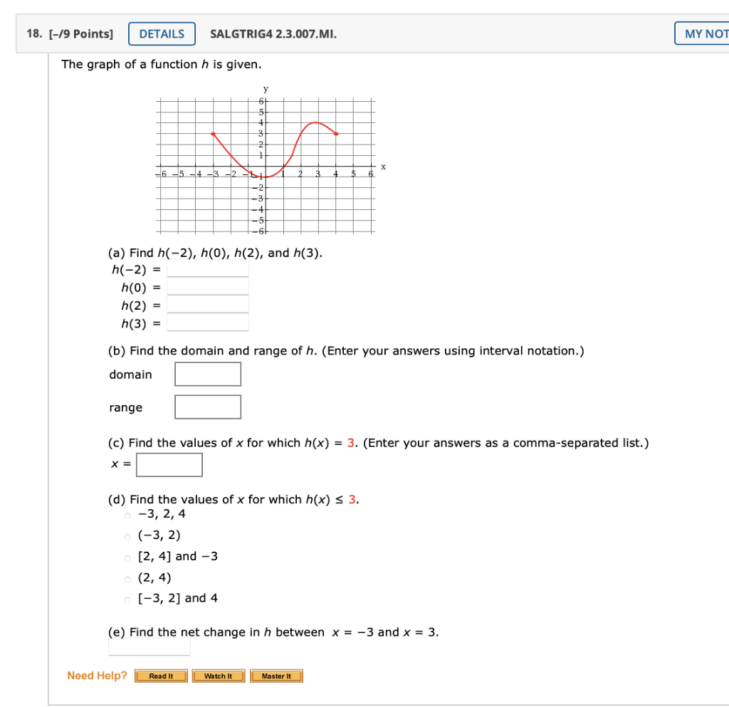 Solved 18. (-19 Points) DETAILS SALGTRIG4 2.3.007.MI. MY NOT | Chegg.com
