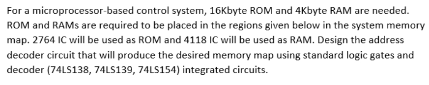 Solved For a microprocessor-based control system, 16Kbyte | Chegg.com