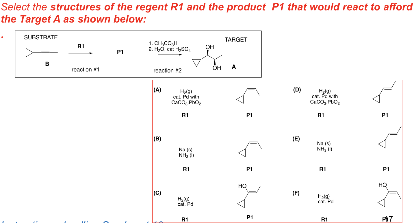 Solved Select the structures of the regent R1 and the | Chegg.com