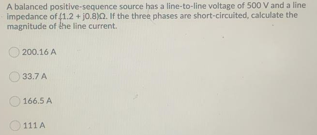 Solved A balanced positive-sequence source has a | Chegg.com