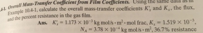 Solved Coefficient from Film Coefficients as in Example | Chegg.com