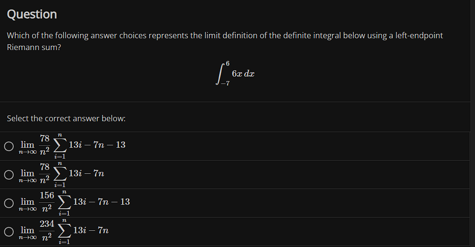 Solved Which of the following answer choices represents the | Chegg.com