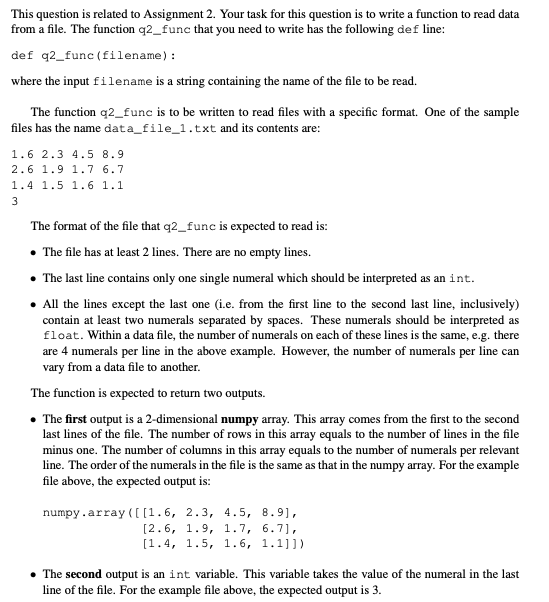 Solved This question is related to Assignment 2. Your task | Chegg.com