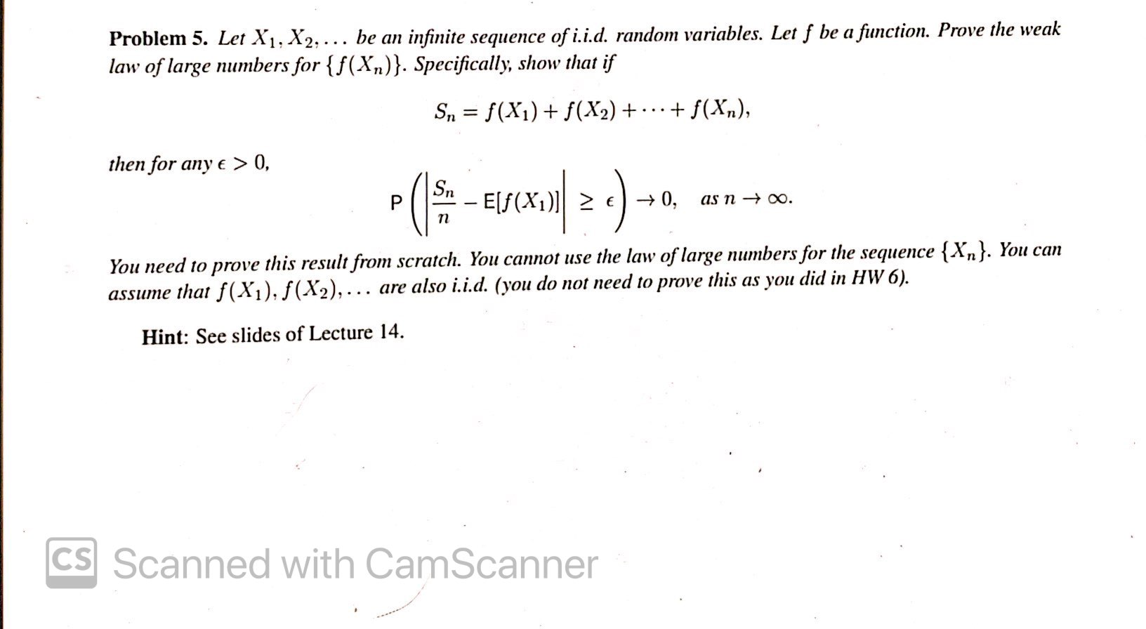 Solved Problem 5. Let X1. X2.... be an infinite sequence of | Chegg.com
