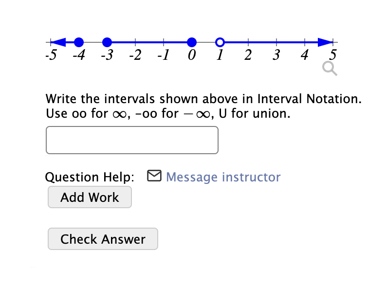 Write the intervals shown above in Interval | Chegg.com