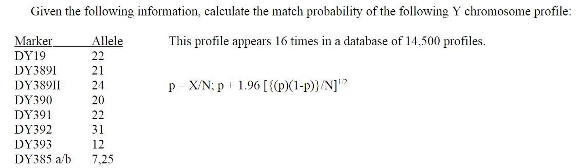Solved Given the following information, calculate the match | Chegg.com