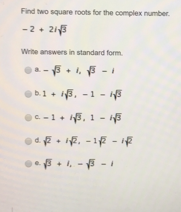 Solved Find two square roots for the complex number. -22i | Chegg.com