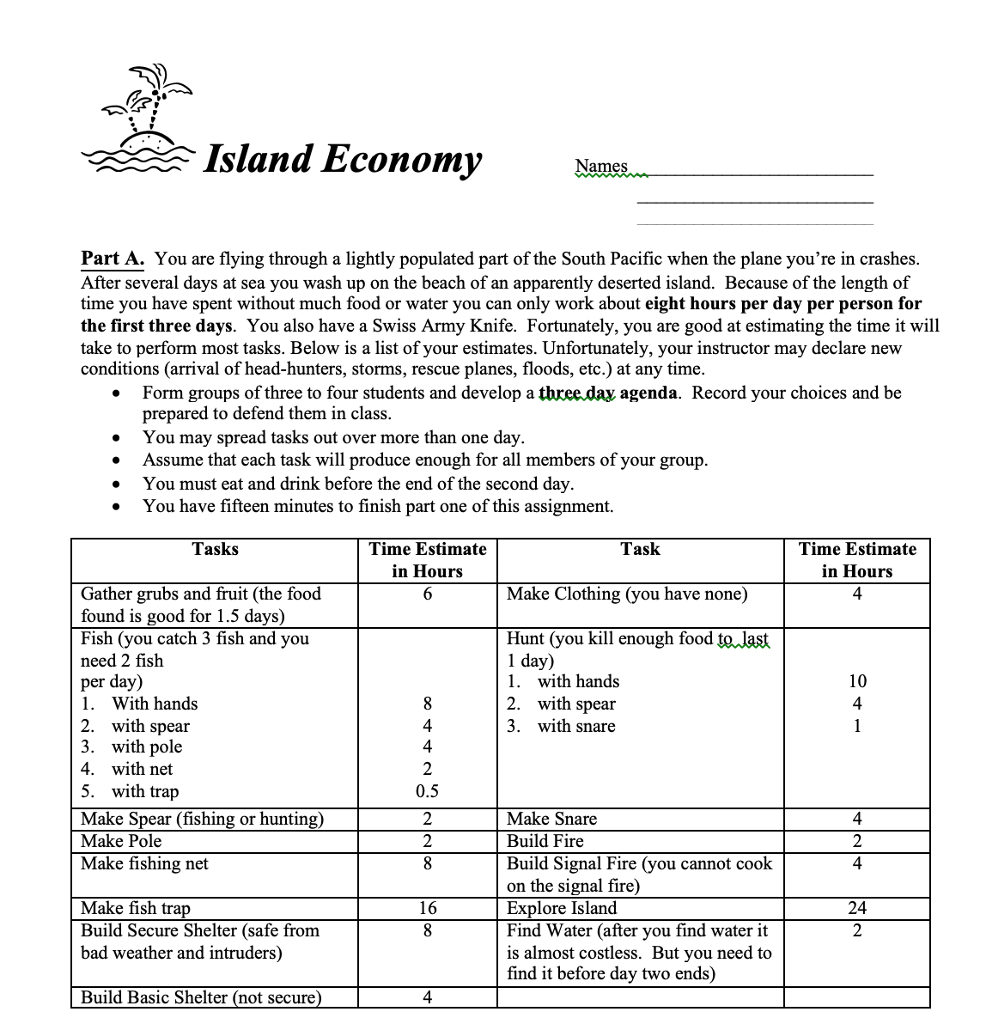 Island Economy ames Part A. You are flying through a | Chegg.com