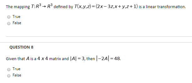Solved The mapping T:R3 R3 defined by T(x,y,z)=(2x-32,x + | Chegg.com