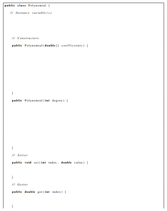 Solved For this question, you must provide an implementation | Chegg.com