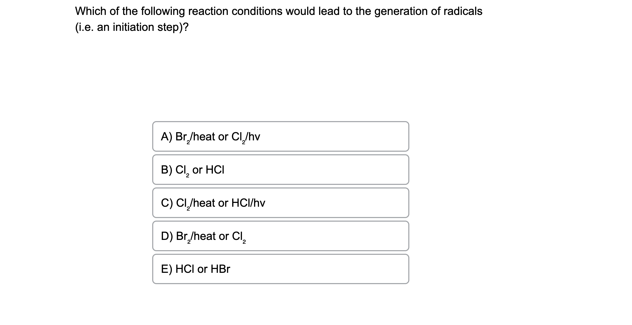 Solved Identify the most stable radical structure. Which of | Chegg.com